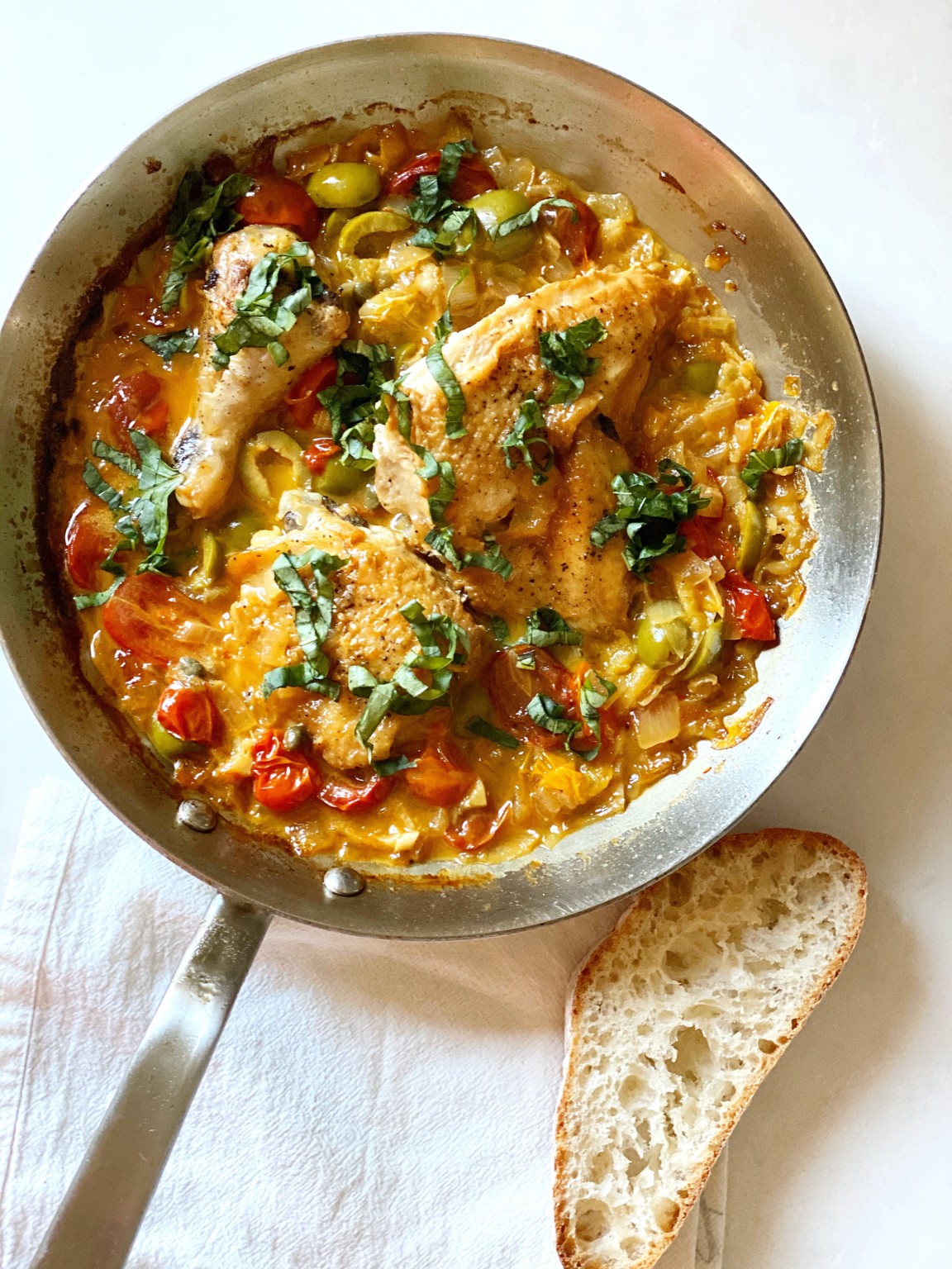 Chicken Provencal (With Tomatoes and Olives) - Mon Petit Four®