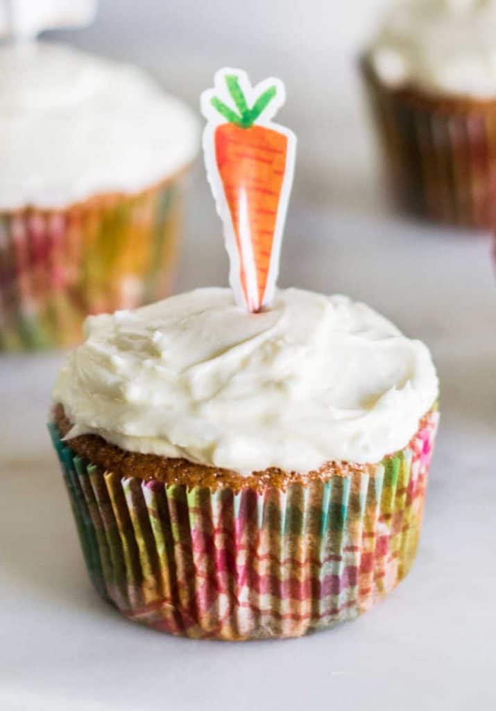 Carrot Cake Cupcakes with Cream Cheese Frosting - Mon Petit Four®